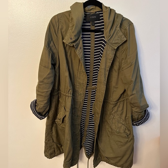 J. Crew | Jackets & Coats | Jcrew Cotton Trench Army Jacket Lined In ...